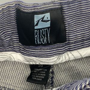 Rusty | Shorts | Rusty Mens Striped Shorts Blue Plaid | Poshmark